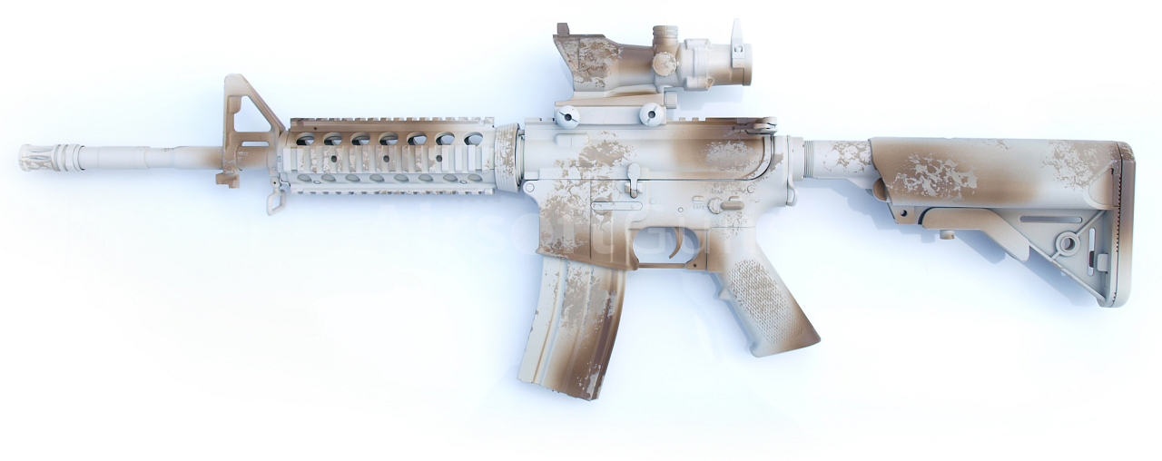Camo Custom M4 SOPMOD, 160 m/s, AirsoftGuns, CM.007 | AirsoftGuns